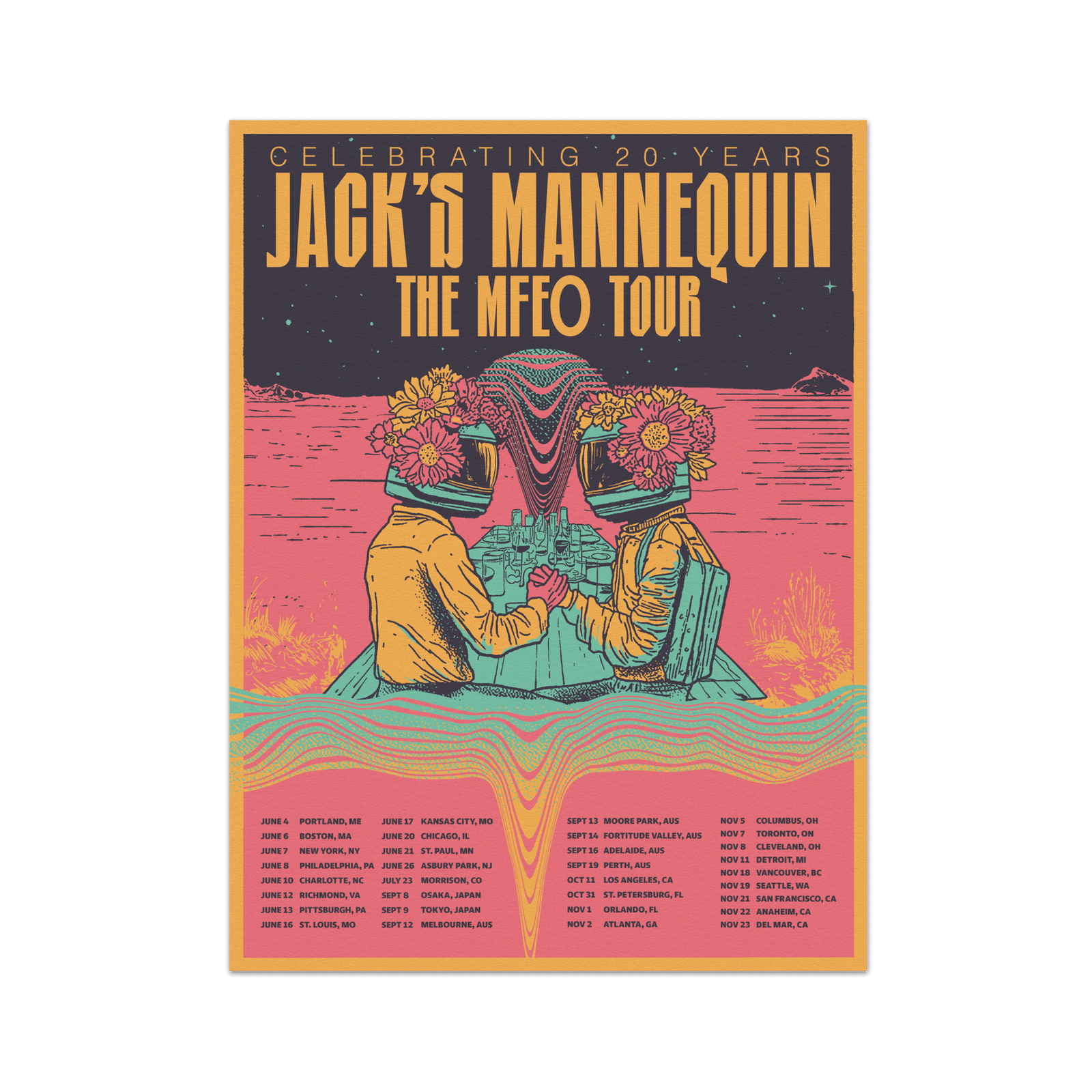 Jack´s Mannequin - MFEO Tour Screen Print Poster